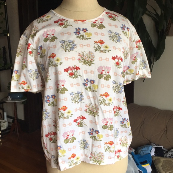 Gucci | Tops | Gucci Flora Floral Top Xs Small | Poshmark
